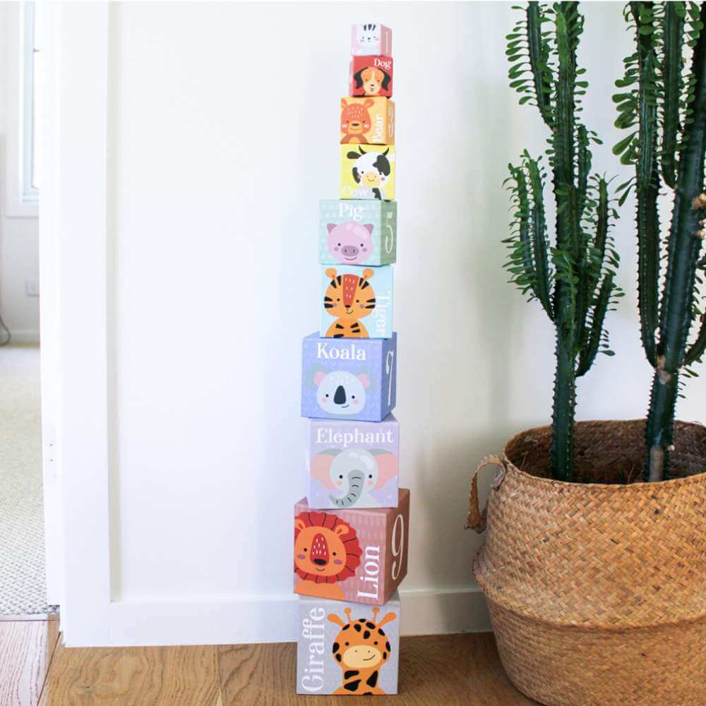 Kids Cardboard Stacking Blocks – Funky Gifts NZ