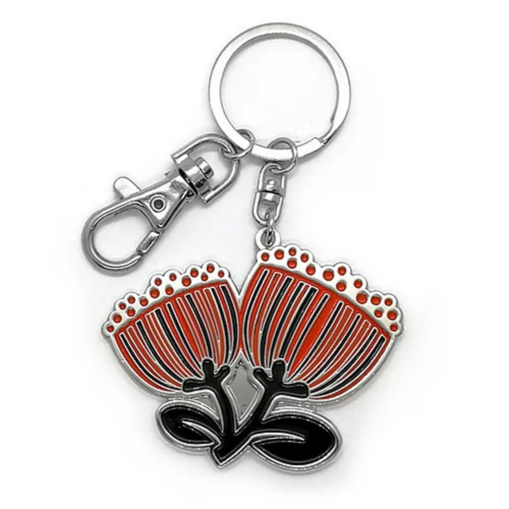 DBL Kiwiana Key Ring - Scandi Inspired Pohutukawa – Funky Gifts NZ