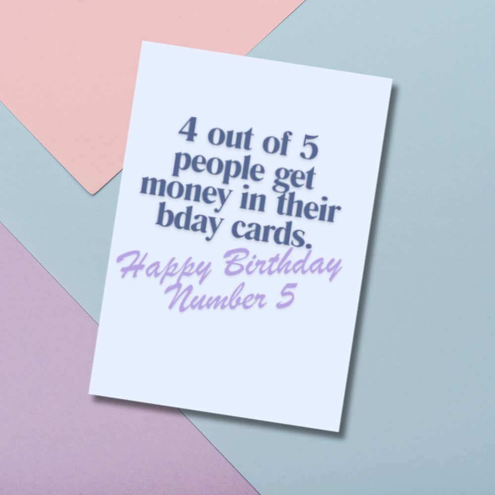 Greeting Card - 4 Out Of 5 People – Funky Gifts NZ
