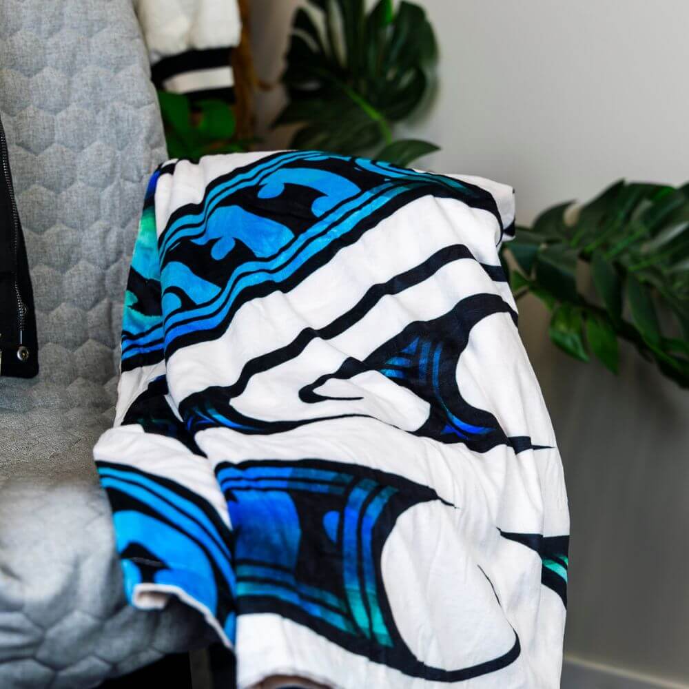 Koru Children's Blanket - Blue – Funky Gifts NZ