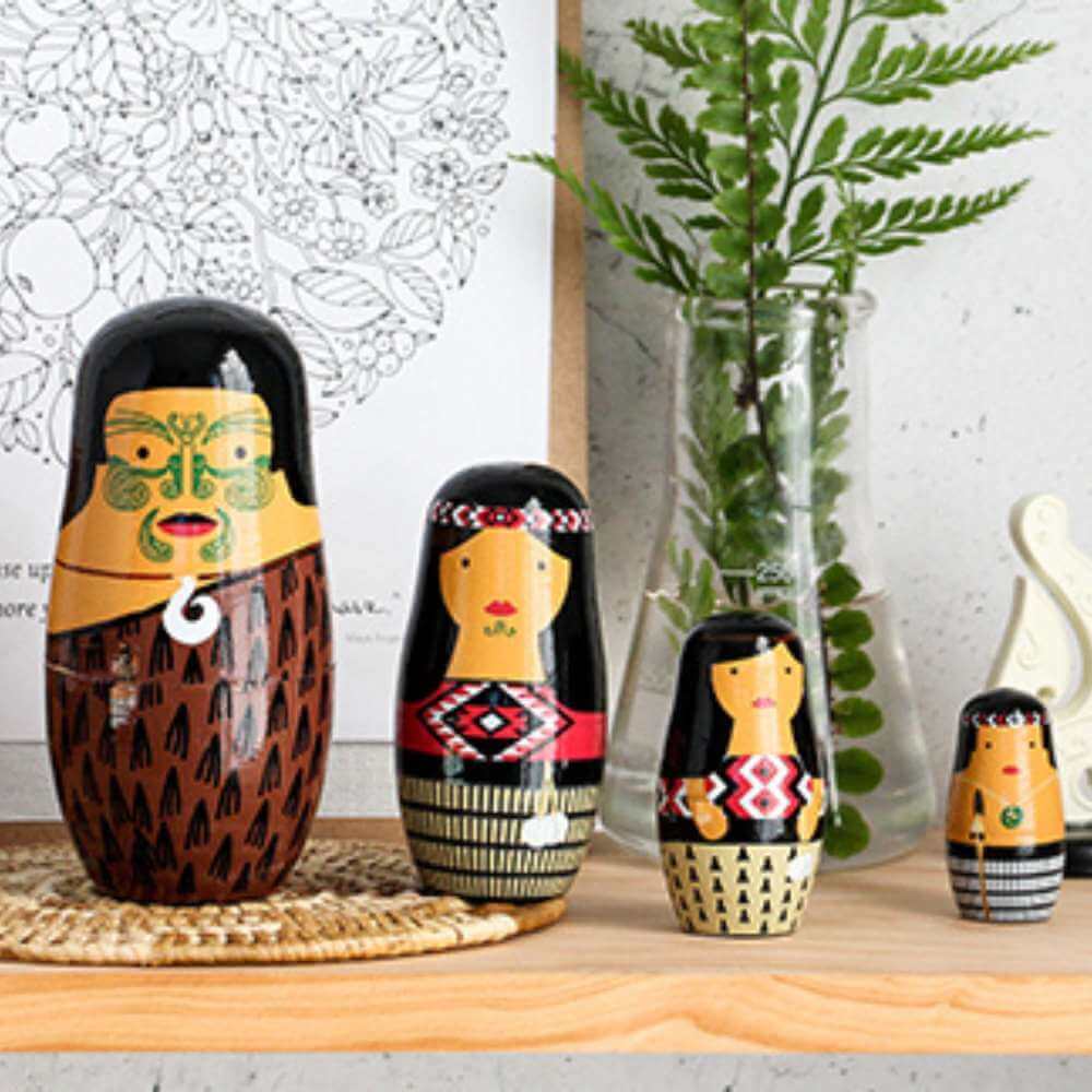 NZ Nesting Maori Doll Whanau – Funky Gifts NZ