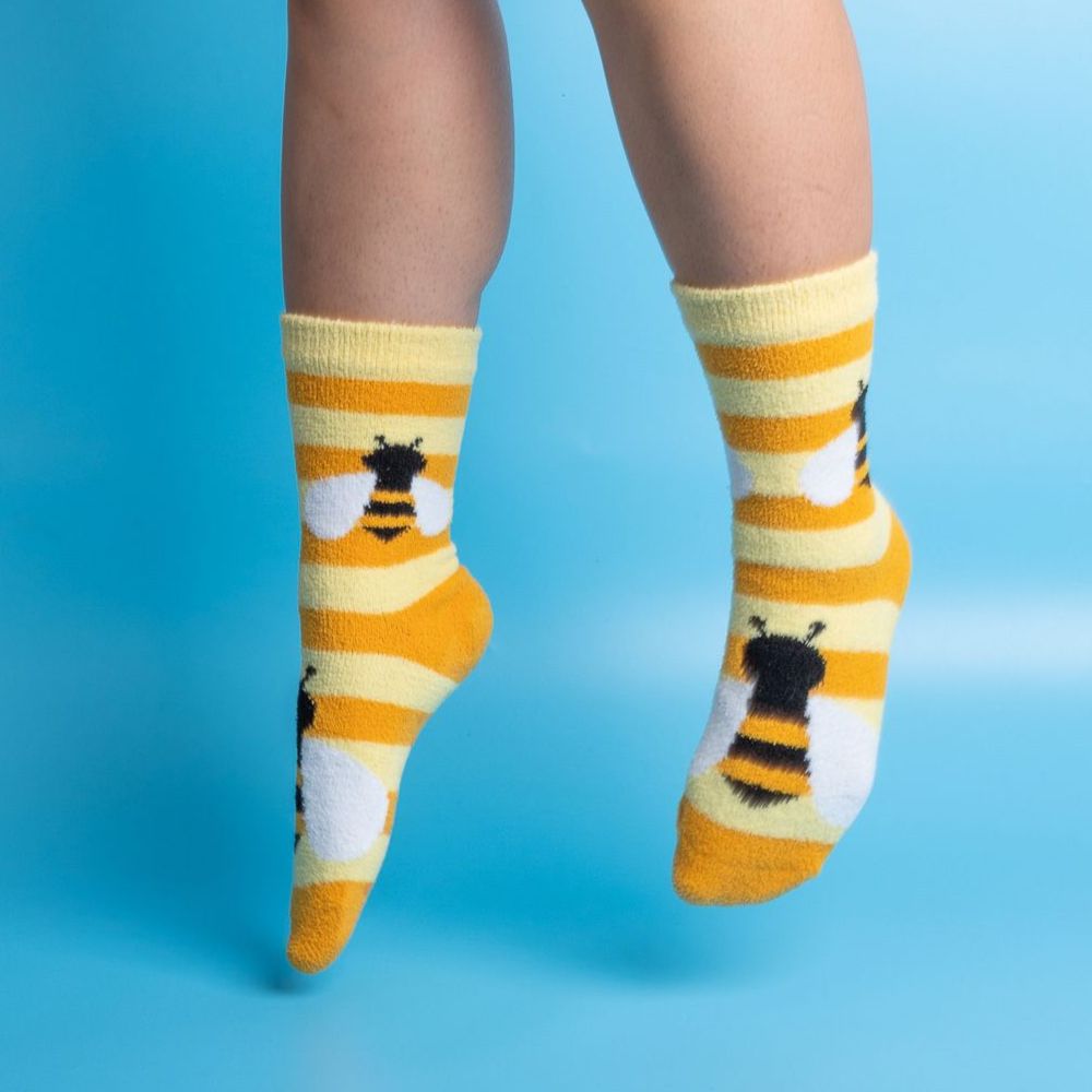 Sock It To Me - Slipper Socks - Bee Cozy – Funky Gifts NZ