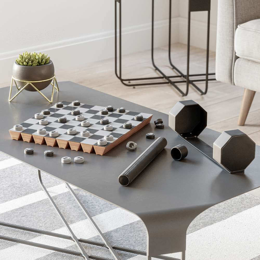 Umbra ROLZ Chess & Checkers Set – Funky Gifts NZ